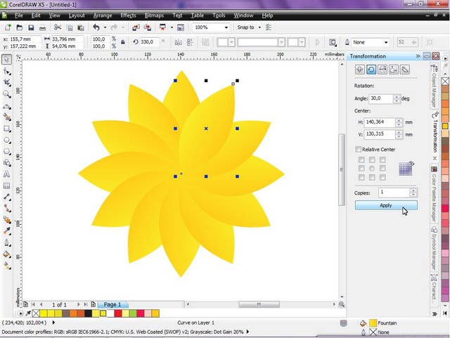 Bilik Corel: Membuat Bunga Cantik di CorelDraw