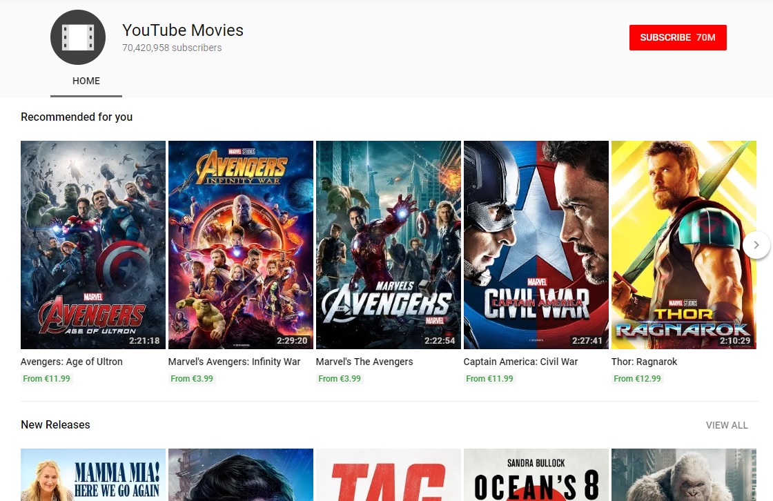 YouTube lança filmes de cinema gratuitos - com publicidade | Aberto até ...