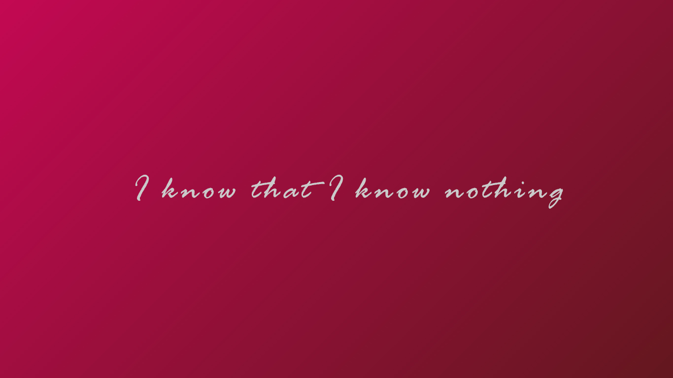 I know that I know nothing | Socrates: HD wallpapers for PC