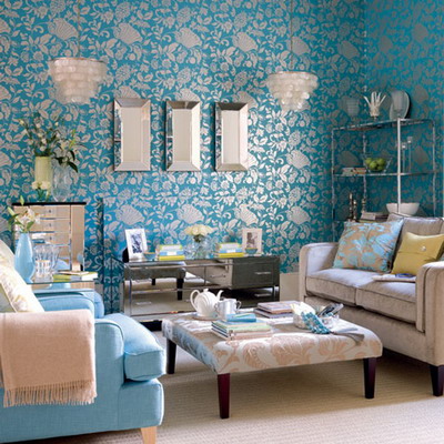 Doos Interiorismo: Diseños para un living azul