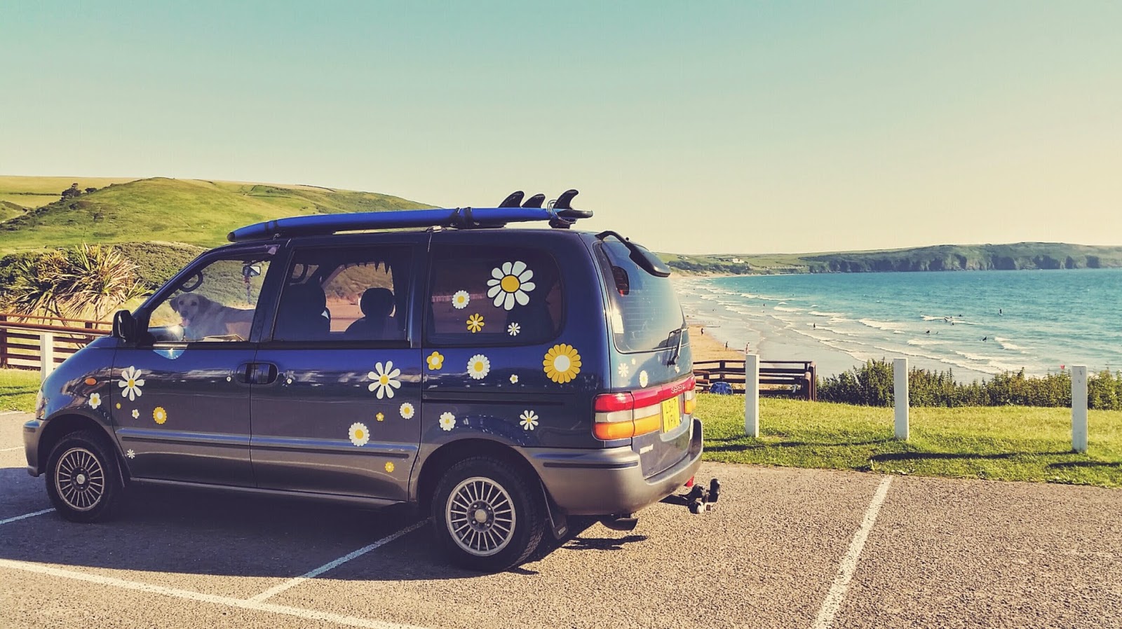 FLOWER POWER car decal stickers by Hippy Motors