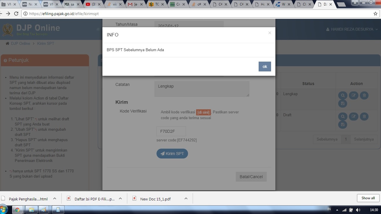 Cara Mengatasi BPS SPT Sebelumnya Belum Ada saat Pelaporan Pajak Online
