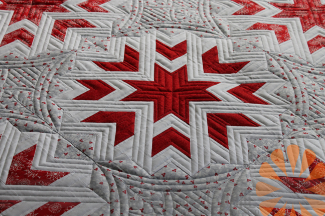 Piece N Quilt: First Snow Quilt - Custom Machine Quilting by Natalia Bonner