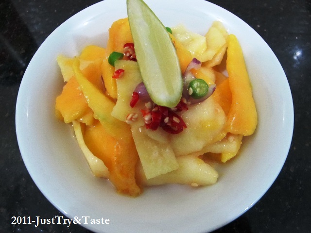 Resep Salad Mangga & Apel dengan Saus Selai Kacang | Just Try & Taste