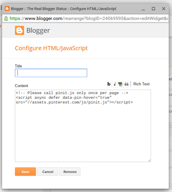 Adding A Pinterest Pin To Blog Photos