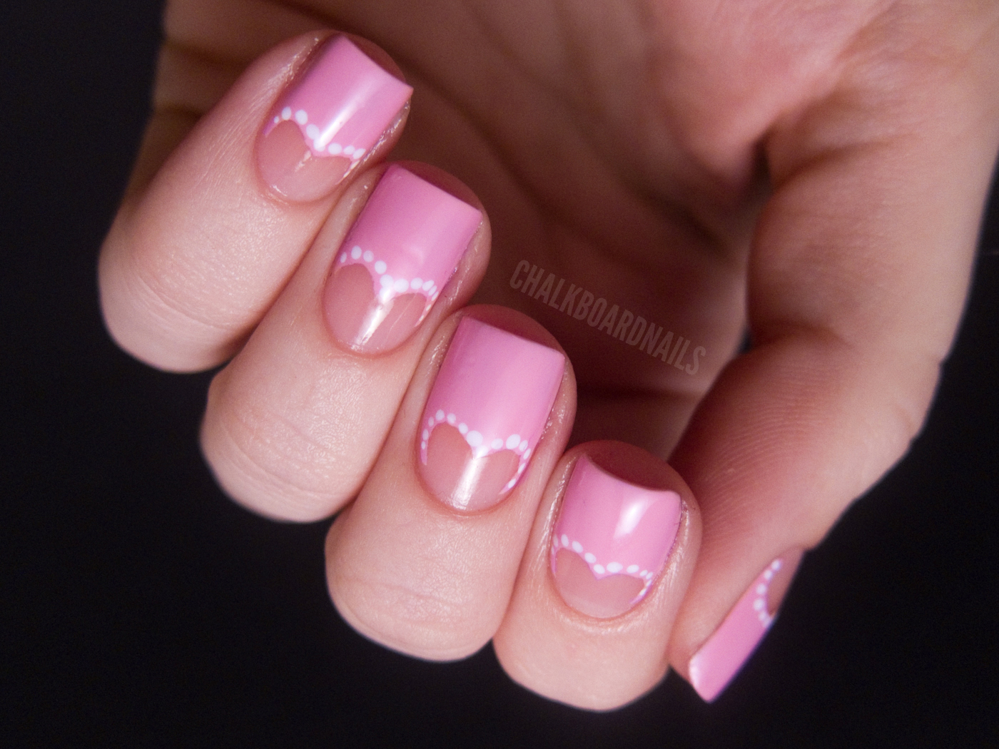 Heart Cutouts | Chalkboard Nails | Phoenix, Arizona Nail Artist