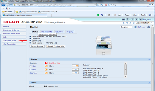 HƯỚNG DẪN BACKUP USER TRÊN MÁY PHOTOCOPY RICOH
