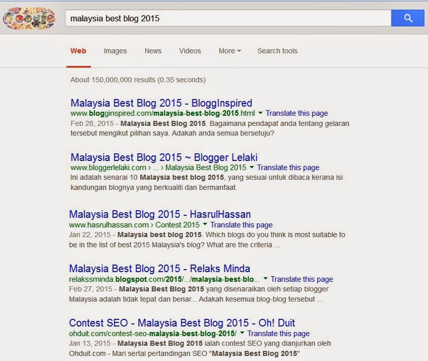 Contest Malaysia Best Blog 2015 Tidak Adil? - Relaks Minda