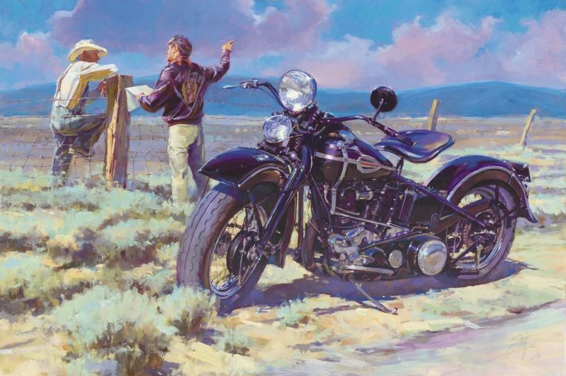 :: free the wheels ::: Tom Fritz Motorcycle Art