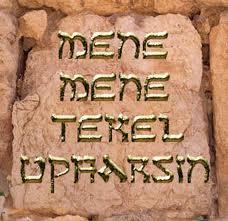 Le Café-philo de droite: MENE, MENE, TEKEL, UPHARSIN ! (DANIEL 5:25)