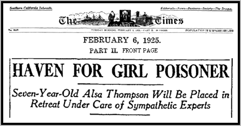 Female Serial Killer Index: Alsa Thompson - The Los Angeles Times ...
