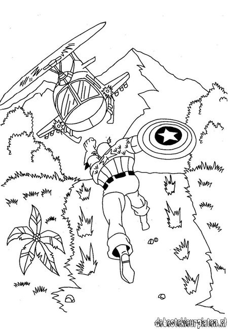 Captain America - Avengers Coloring Pages for Kids >> Disney Coloring Pages