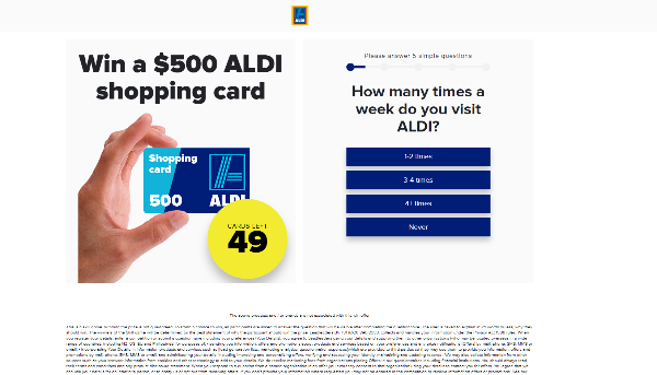 Get a $500 Aldi Gift Card!