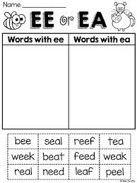 PHONICS: WORDS WITH EE - EA ( LONG E VOWEL) ~ MY ENGLISH AND SCIENCE