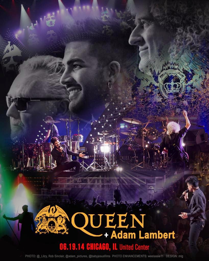 Entire set (35) of "Unofficial" Queen + Adam Lambert Tour 2014 Posters ...