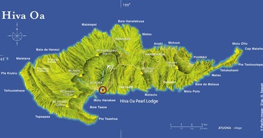 Rocinante Voyage: Map of Hiva Oa