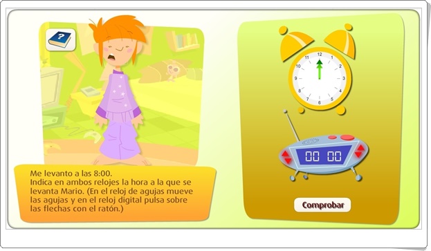 Juegos educativos de Matemáticas online: "El reloj digital" (Juego de ...