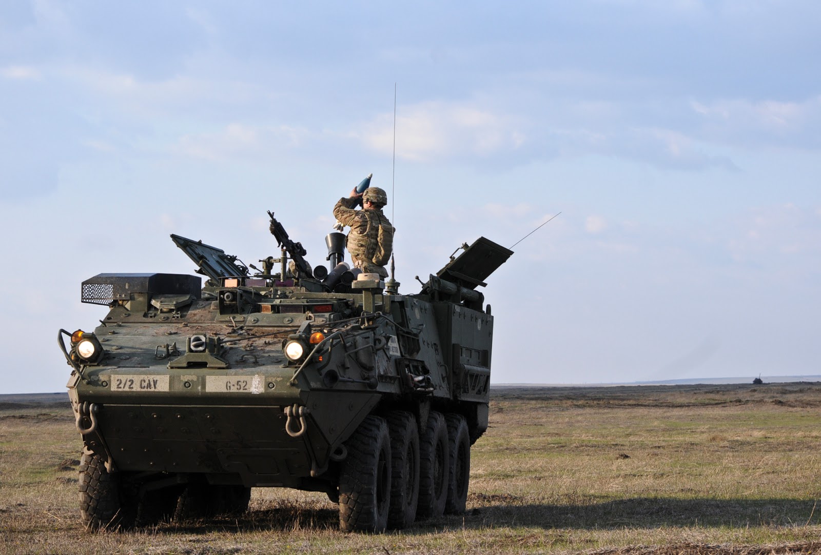 SNAFU!: 2nd CAV's Stryker Mortar Carrier during live fire exercise in ...