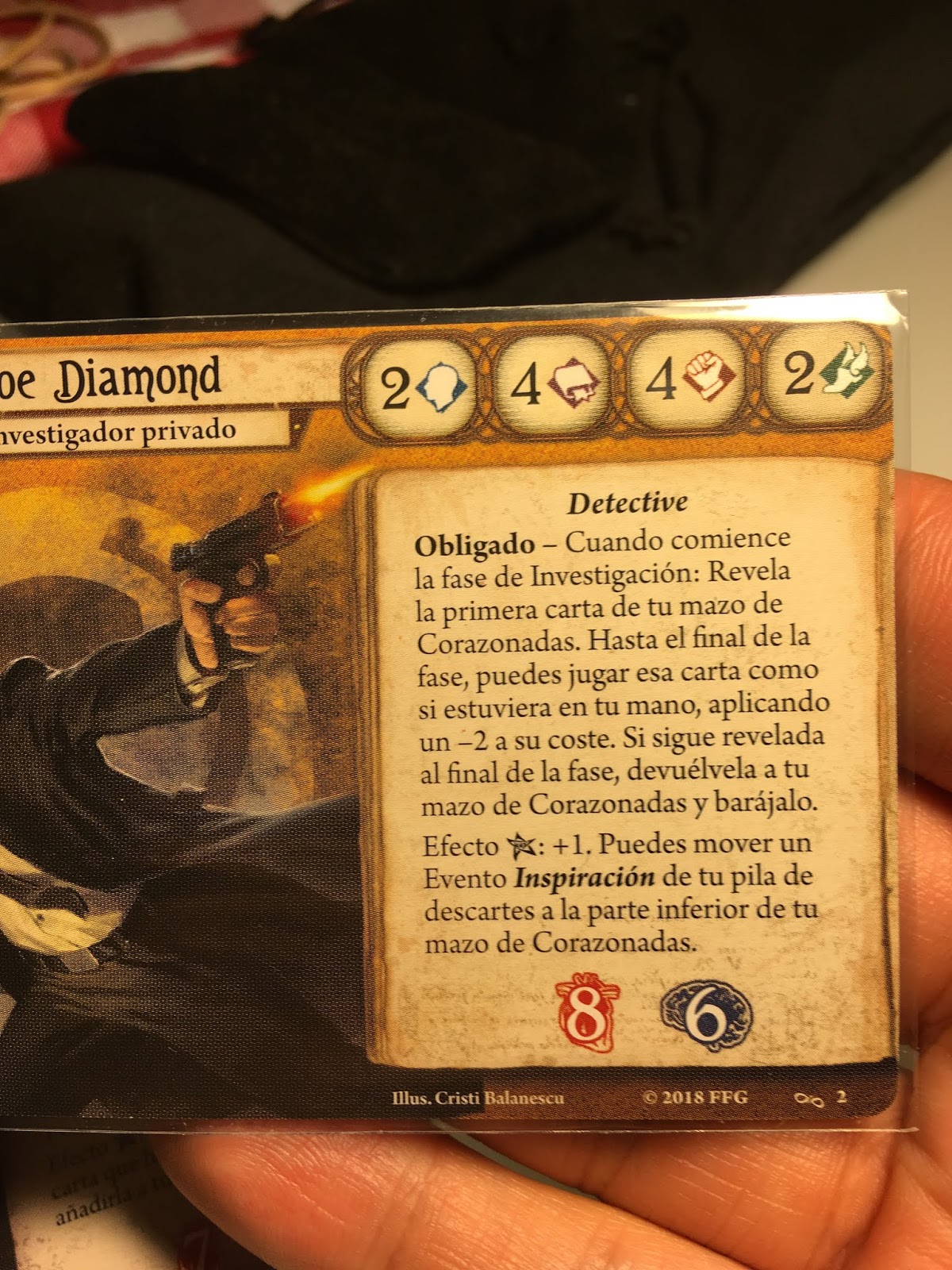 Mente de Javi: Arkham Horror LCG: creacción de Joe Diamond