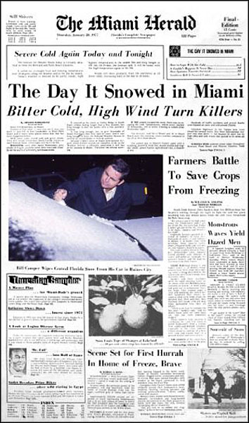 Random Pixels Blog: Snow in Miami! - Jan. 19, 1977