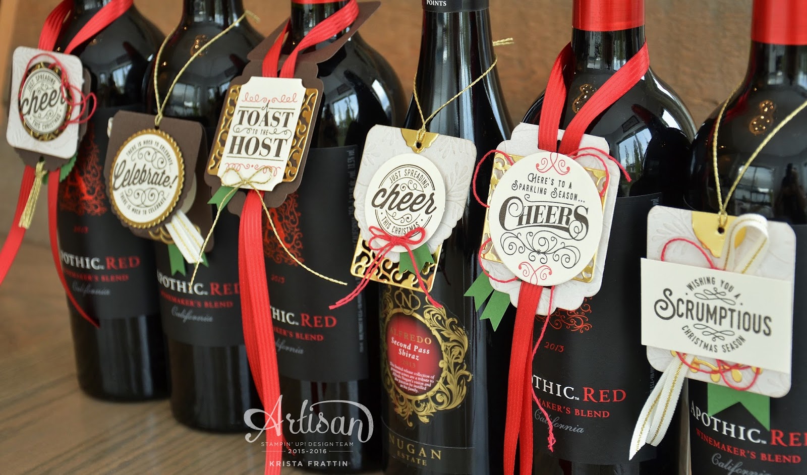 Stampin' Dolce: WINE BOTTLE TAGS - ARTISAN DESIGN TEAM BLOG HOP
