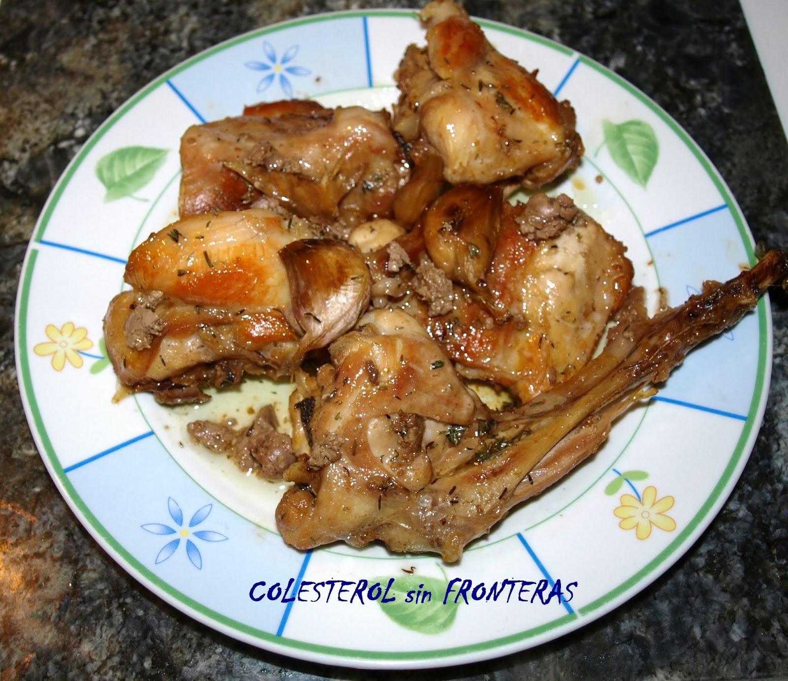 COLESTEROL SIN FRONTERAS: CONEJO al AJILLO