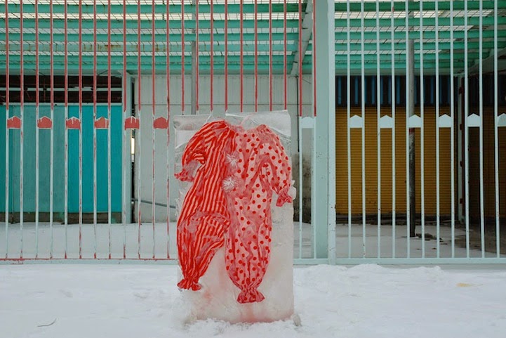 Hauntingly Beautiful Clothing Frozen in Blocks of Ice - Snow Addiction ...