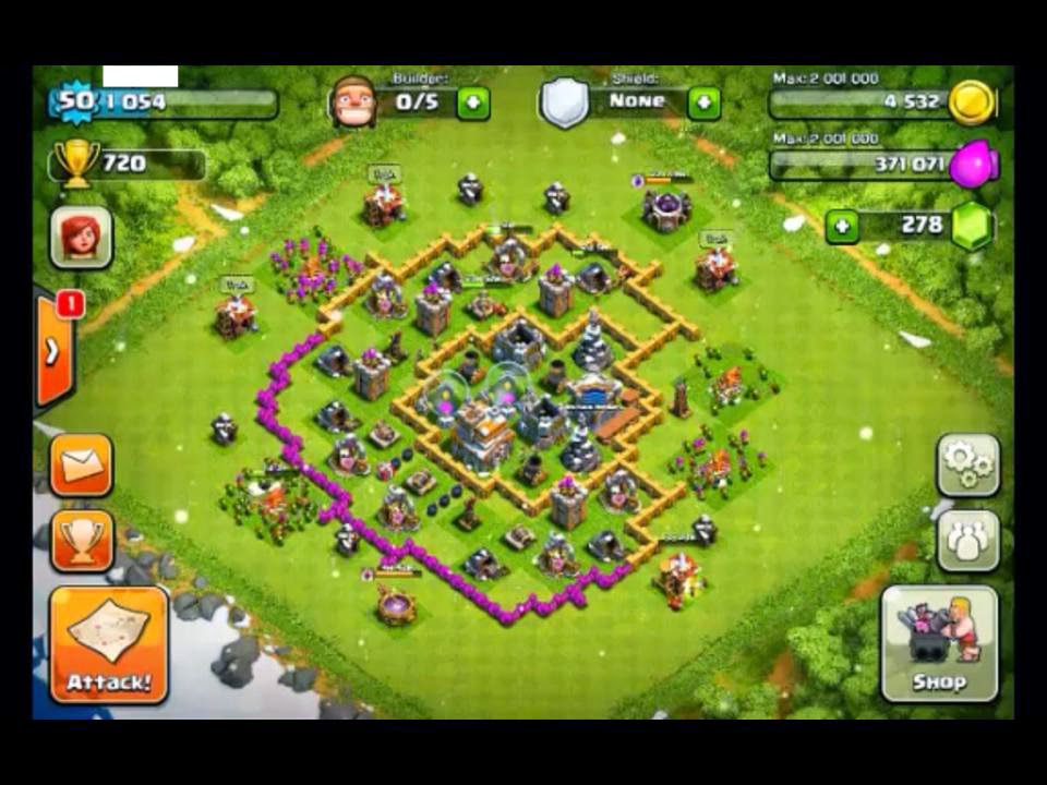 Contoh Susunan Base Pada Town Hall 7 COC - Artikel Ampuh