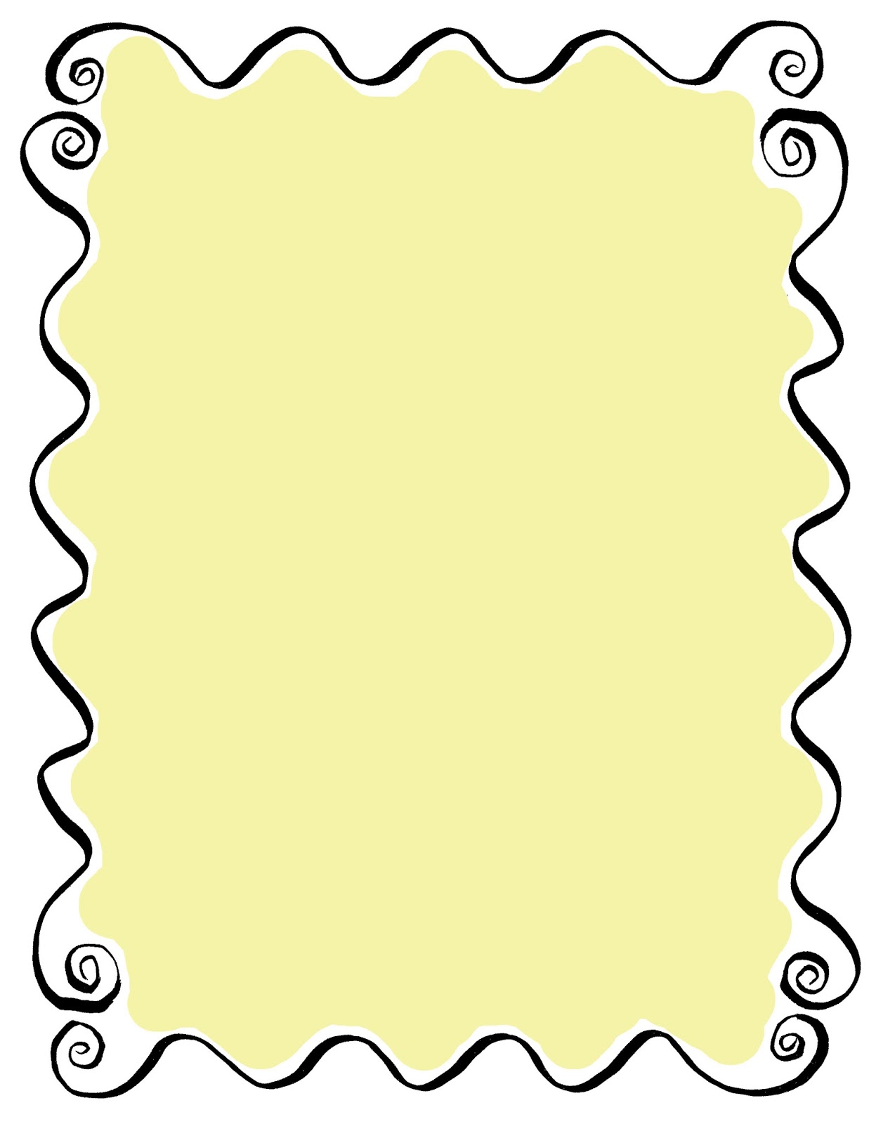 The Graphics Monarch: Printable Hand Drawn Frames Curly Borders Digital ...