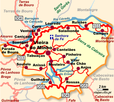 Promoção do turismo em Vieira do Minho: Localização Geográfica de ...