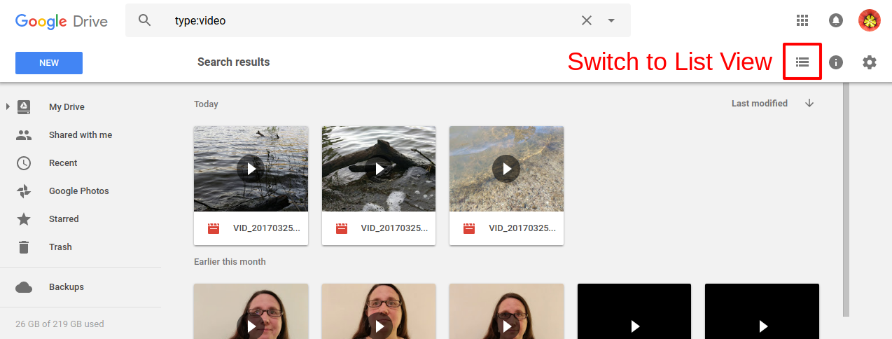Find your videos: Google Photos, Google+, Google Drive (and YouTube)