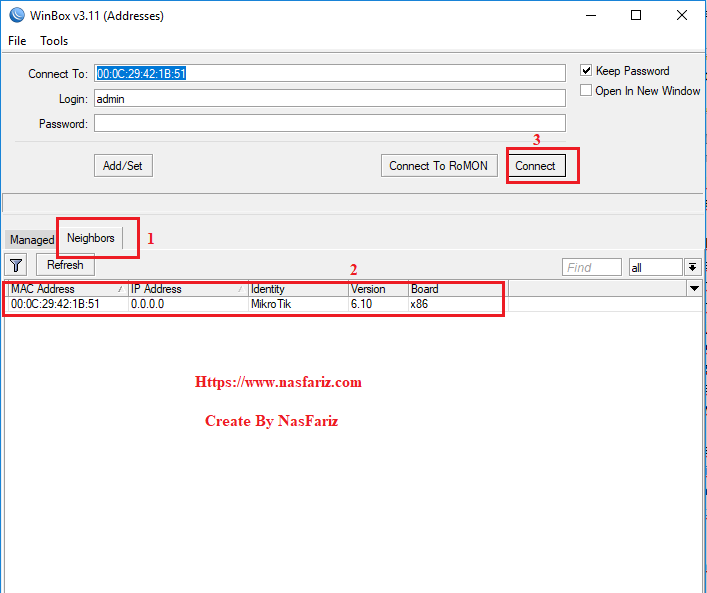 Cara menghubungkan RouterOS ke Winbox | NasFariz