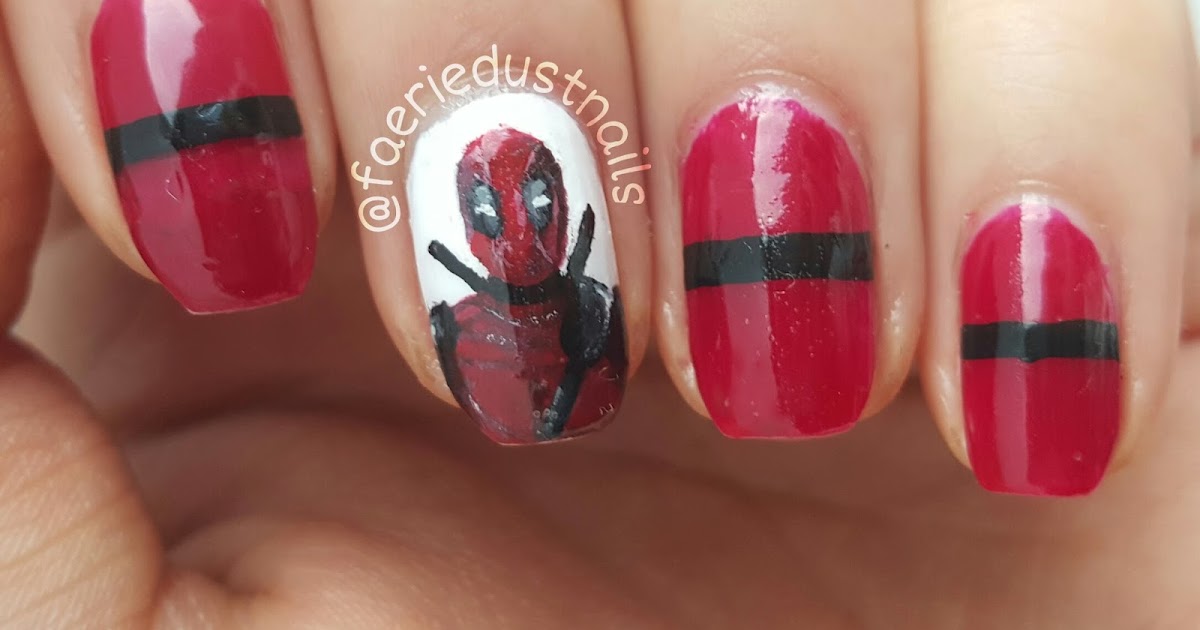 FaerieDust Nails: Deadpool Nails (With Pictorial)