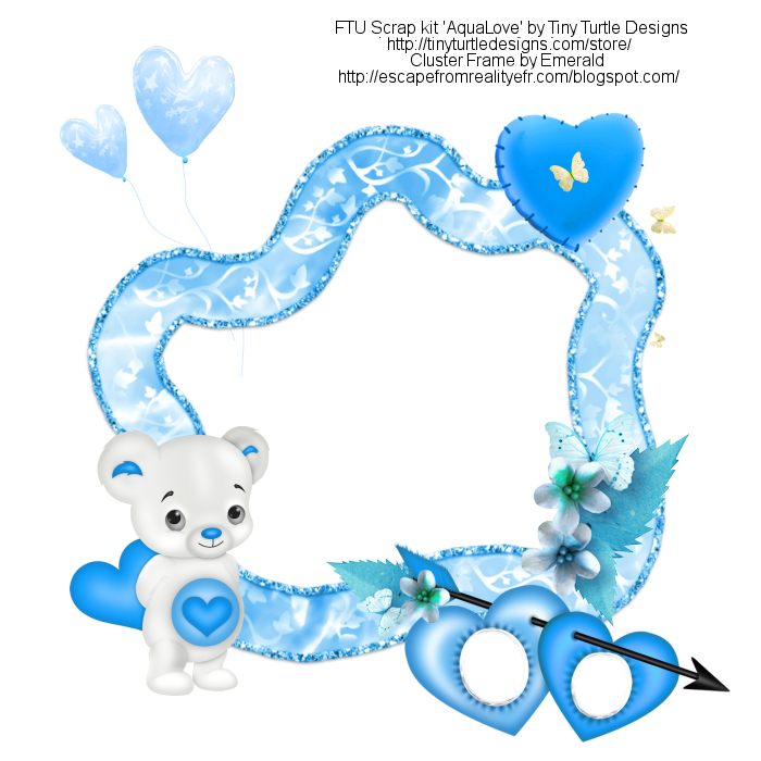 Escape From Reality Blog: FTU Clusters & Cluster Frames 'Aqua Love'