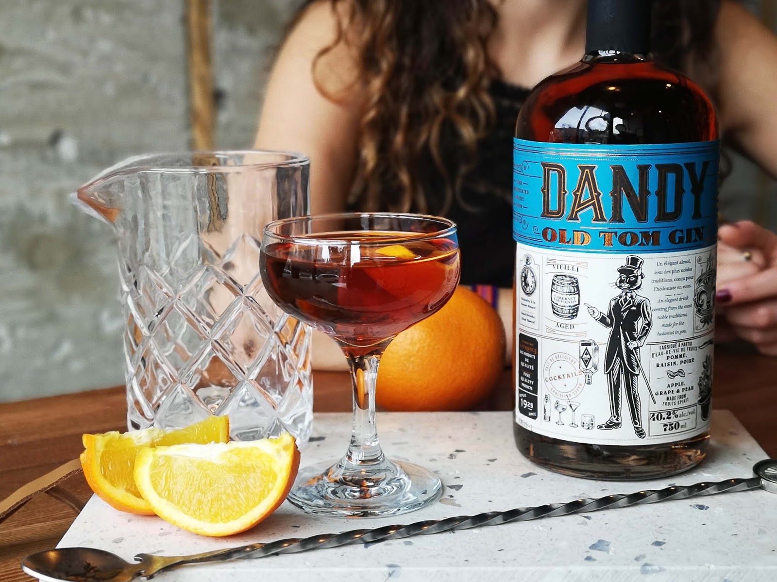Cocktail Manhattan avec le gin Dandy Old Tom