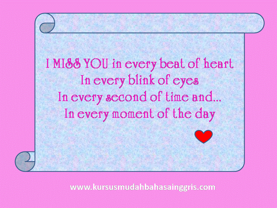 101 Kata Kata Mutiara Rindu Kekasih Dalam Bahasa Inggris - Jederr.com