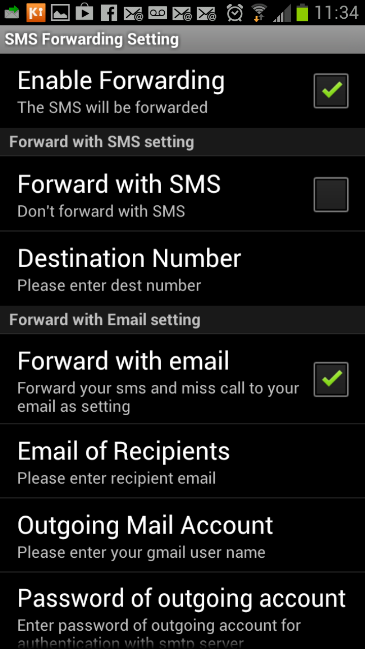 break stuff majorly: Forward your Android SMS to email