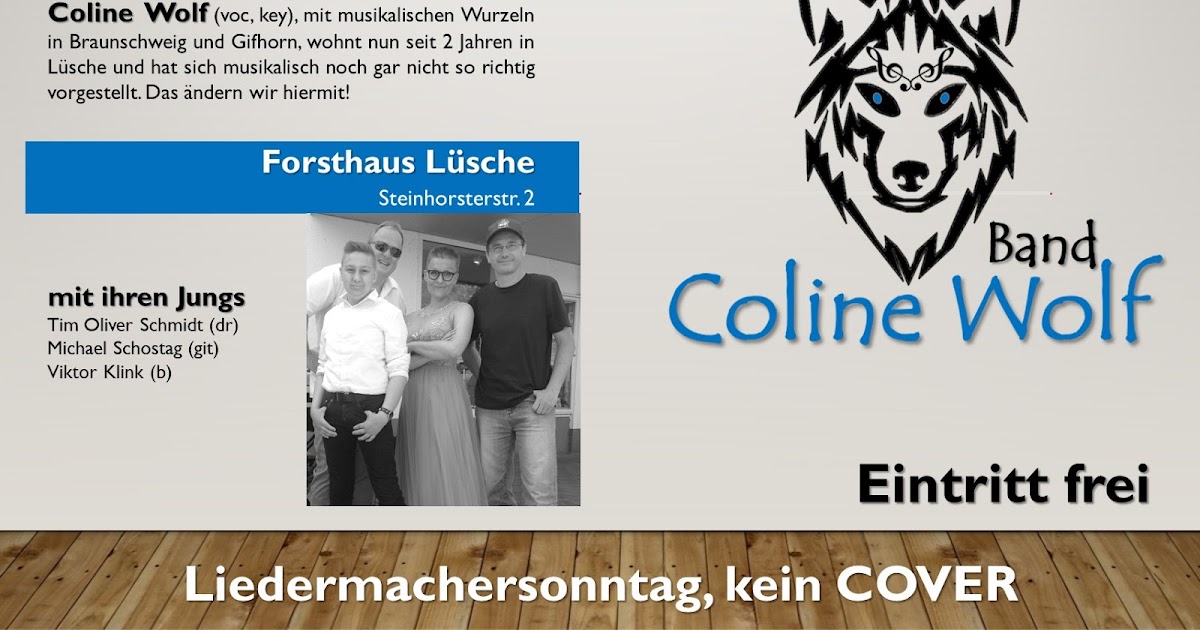 Heideort Steinhorst Niedersachsen: Coline Wolf und Band im Forsthaus ...
