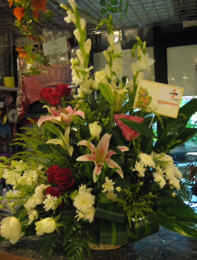 Rangkaian bunga Gladiol Lily Anggrek Mawar dan Krisan | Koleksi ...