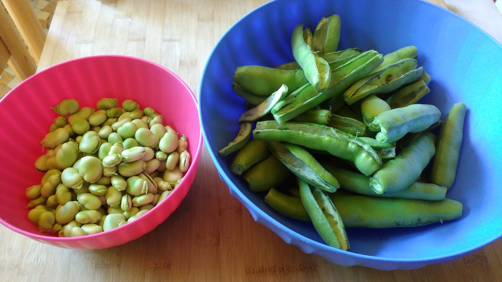 Fèves fraîches aux champignons
