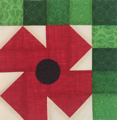 Bogey Inspired: POPPY quilt block