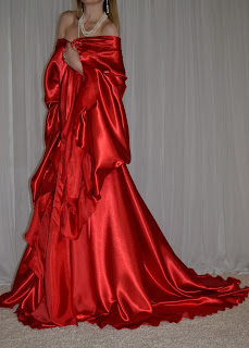 Natashas Secretbetweenus Lingerie: Liquid Pearl Full Sweep Long Red ...