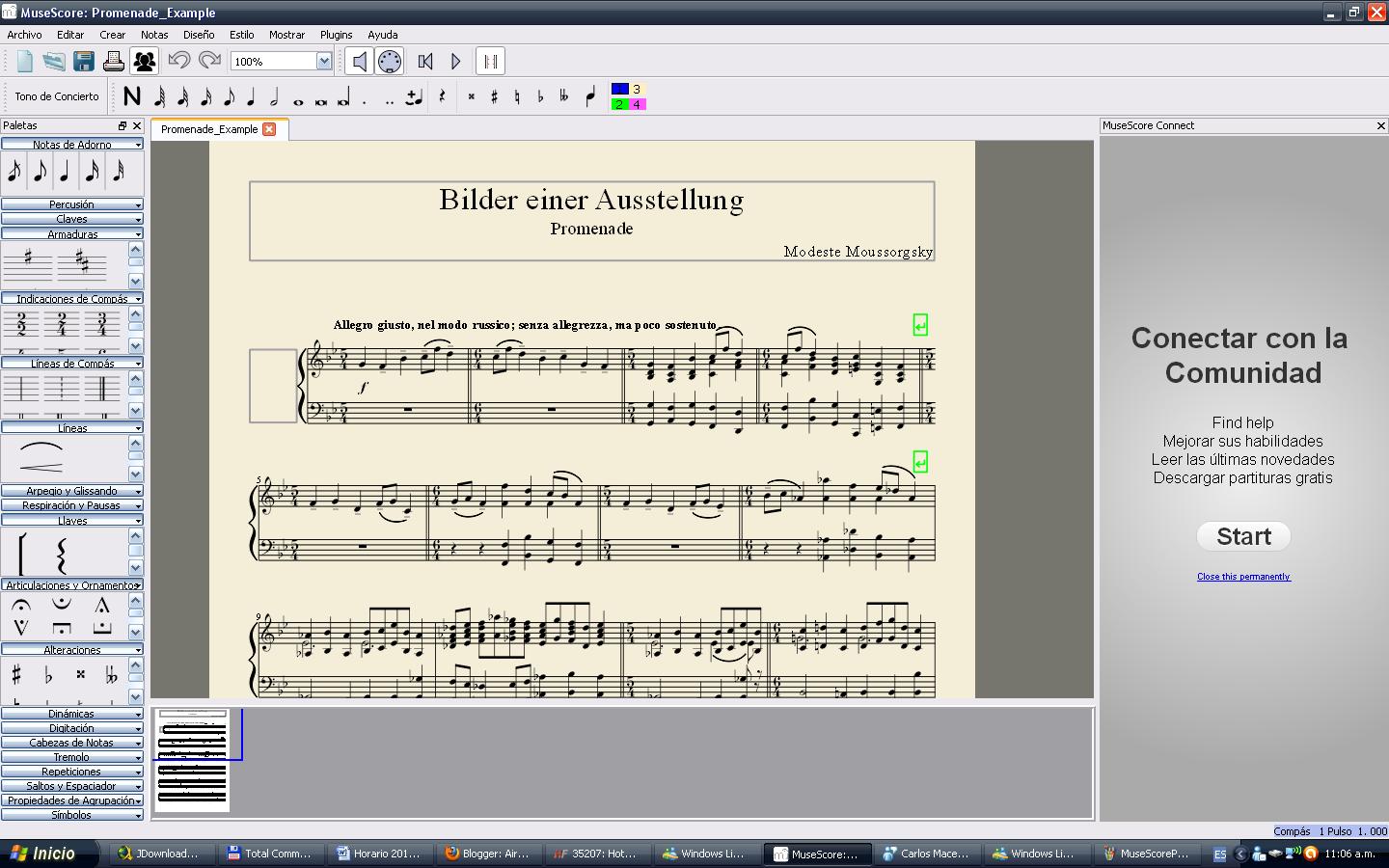 Aire y Sonido: Muse Score. Software de notación musical.