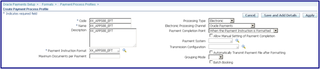 Oracle Applications Oracle R12 Electronic Funds Transfer Eft Payments Setups And Process