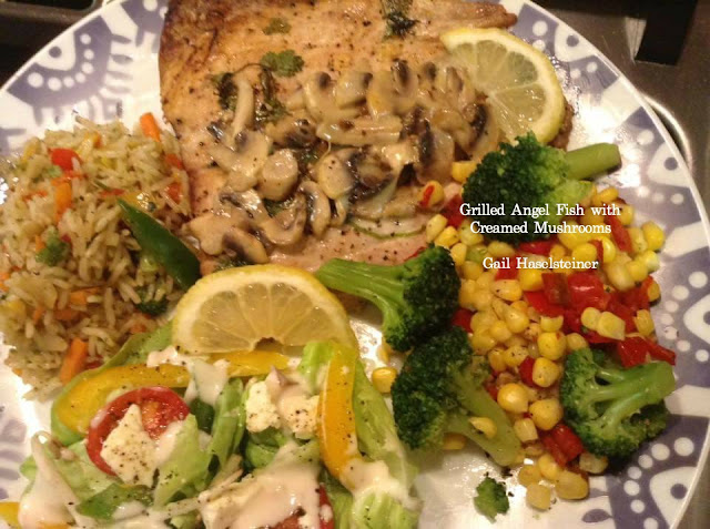 Watalotwegot: Grilled Angel Fish with Creamed Mushrooms