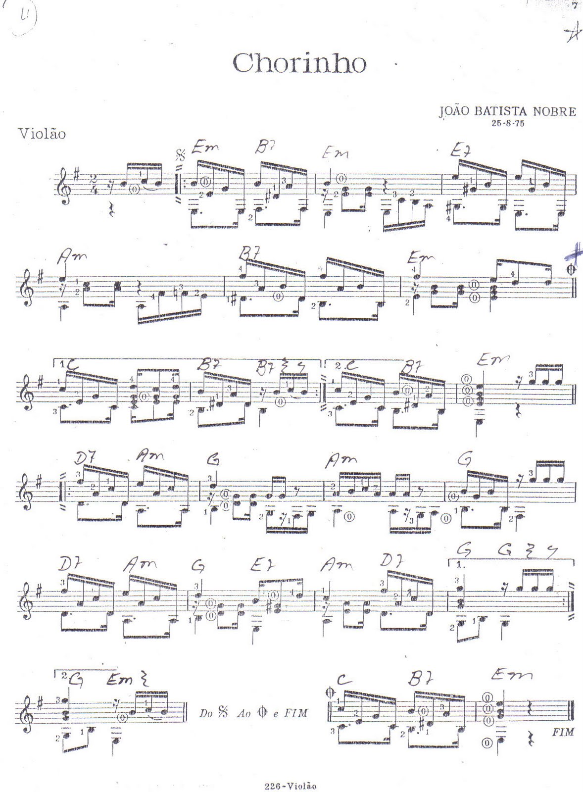 A Arte de Tocar: Partituras chorinhos