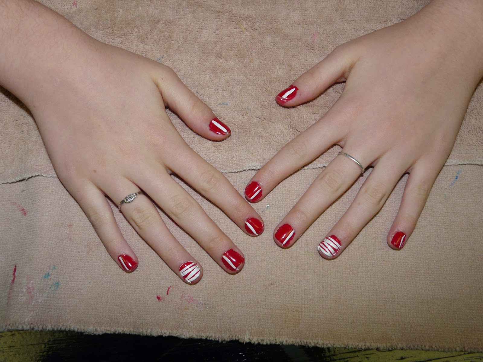 The "Secret" is Gratitude: Candy Cane Stripped Fingernail Art ...