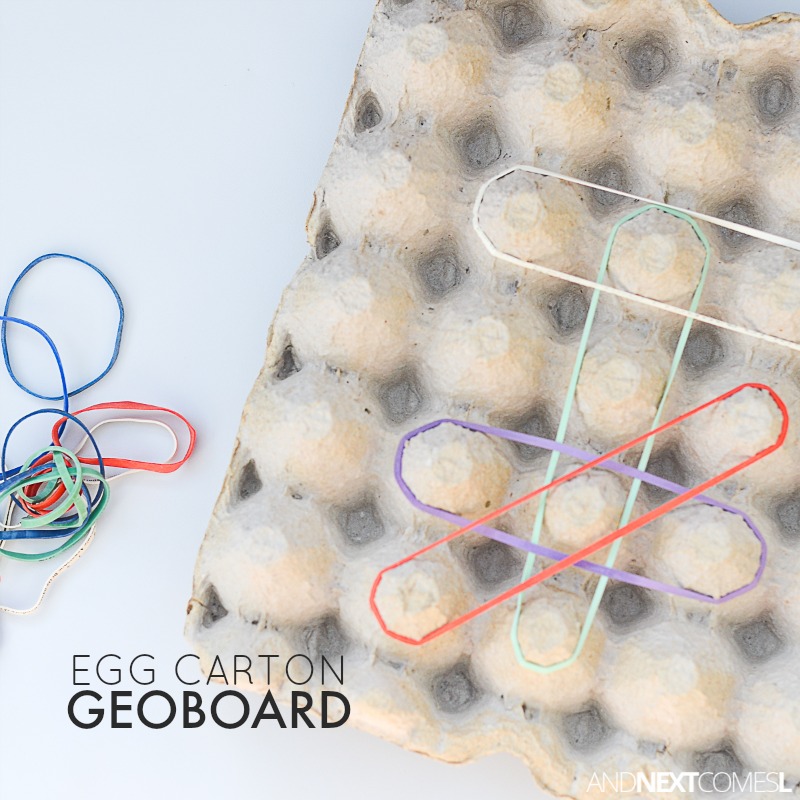 Egg Carton Geoboard | And Next Comes L - Hyperlexia Resources