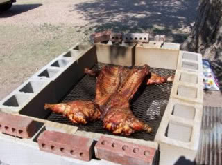 Laying Cinder Block Hog Blocks