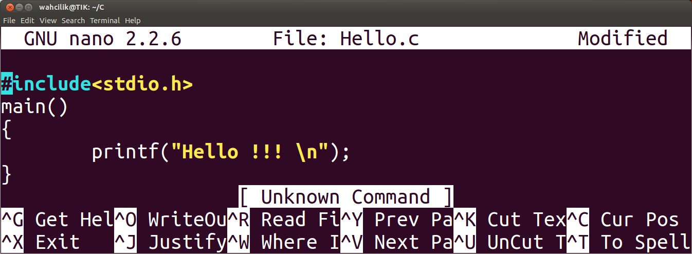 Belajar Bahasa C dengan menggunakan Linux Ubuntu - Wahyudin